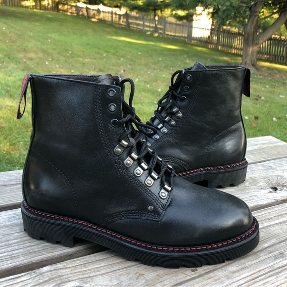 Dexter | Shoes | Vintage Dexter Black Leather Combat Grunge 9s Boots ...
